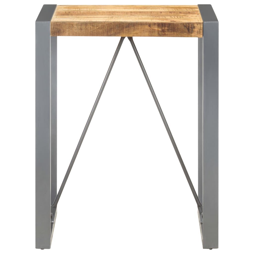 vidaXL Dining Table 60x60x75 cm Solid Rough Mango Wood | vidaXL.com.au