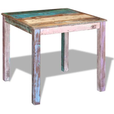 vidaXL Dining Table Solid Reclaimed Wood 80x82x76 cm | vidaXL.com.au