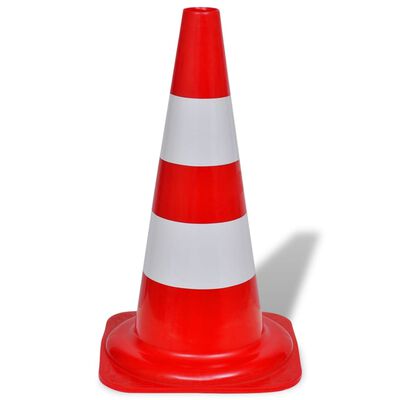 10 Reflective Traffic Cones Red and White 50 cm | vidaXL.com.au