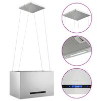 vidaXL Hanging Island Range Hood Touch Sensor LCD 55cm Stainless Steel ...