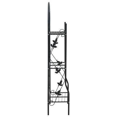 vidaXL 3-Layer Plant Rack Black 52x28x128 cm Iron | vidaXL.com.au