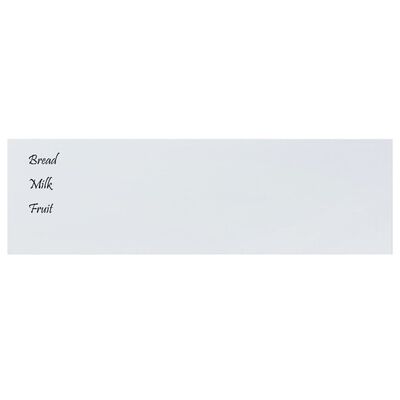 vidaXL Wall-mounted Magnetic Board White 100x30 cm Tempered Glass ...