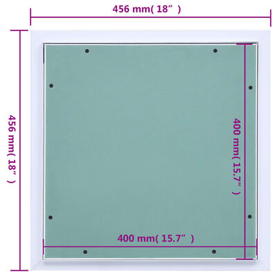 vidaXL Access Panel with Aluminium Frame and Plasterboard 400x400 mm ...