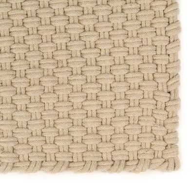 vidaXL Rug Rectangular Natural 80x160 cm Cotton | vidaXL.com.au