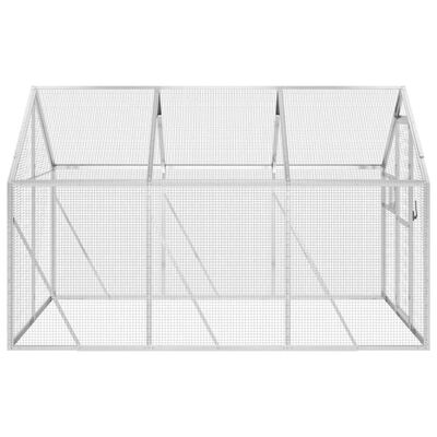 vidaXL Aviary Silver 1.79x3x1.85 m Aluminium | vidaXL.com.au