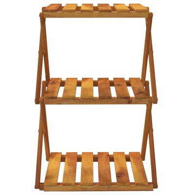 vidaXL 3-Tier Folding Shelf Brown 43x31x63 cm Solid Wood Acacia ...