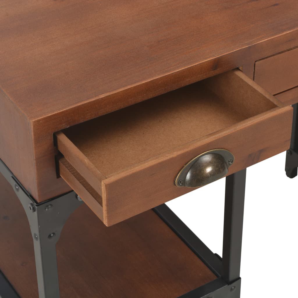 vidaXL Desk with 3 Drawers 110x50x78 cm Solid Fir Wood | vidaXL.com.au