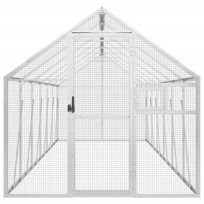 vidaXL Aviary Silver 1.79x6x1.85 m Aluminium | vidaXL.com.au