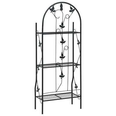 vidaXL 3-Layer Plant Rack Black 52x28x128 cm Iron | vidaXL.com.au