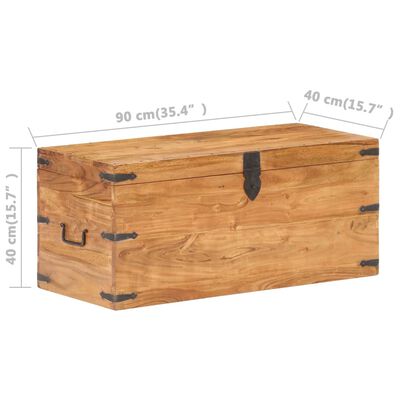 vidaXL Chest 90x40x40 cm Solid Acacia Wood | vidaXL.com.au