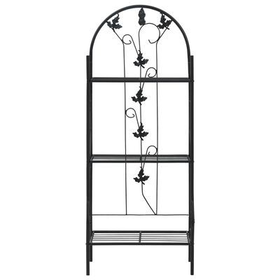 vidaXL 3-Layer Plant Rack Black 52x28x128 cm Iron | vidaXL.com.au