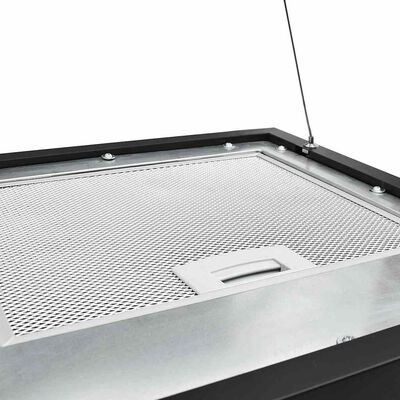 vidaXL Hanging Island Range Hood Touch Sensor LCD 55cm Stainless Steel ...