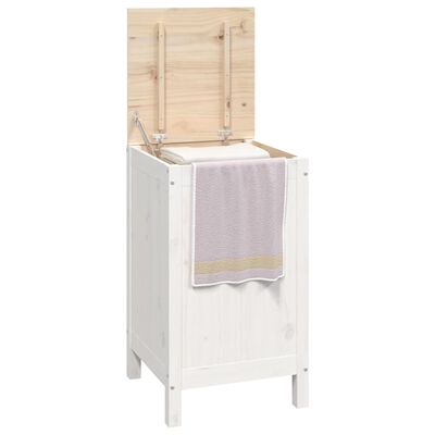 vidaXL Laundry Box White 44x44x76 cm Solid Wood Pine | vidaXL.com.au