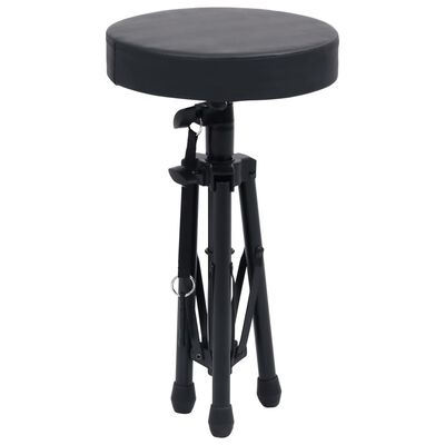 vidaXL Keyboard Stand and Stool Set Black | vidaXL.com.au