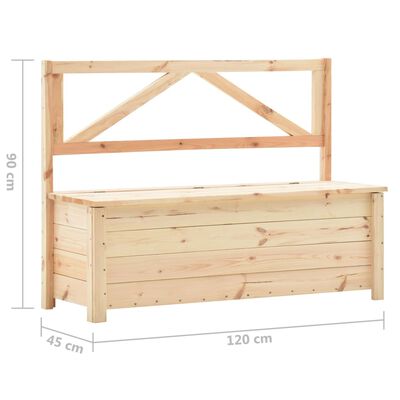 vidaXL Storage Bench 120 cm Solid Pine Wood | vidaXL.com.au