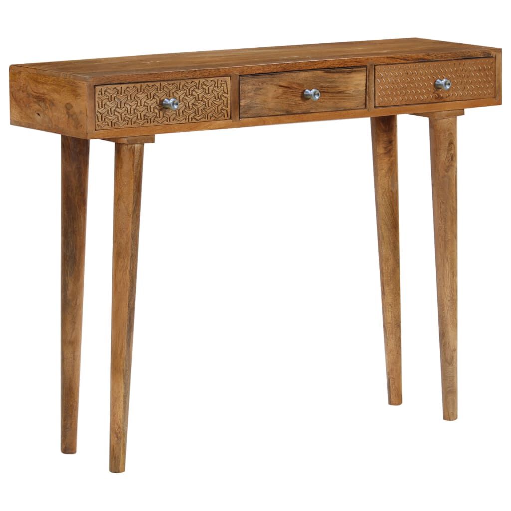 vidaXL Console Table Solid Mango Wood 102x30x79 cm | vidaXL.com.au