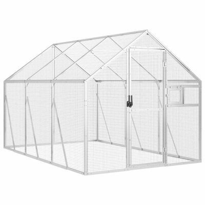 vidaXL Aviary Silver 1.79x3x1.85 m Aluminium | vidaXL.com.au