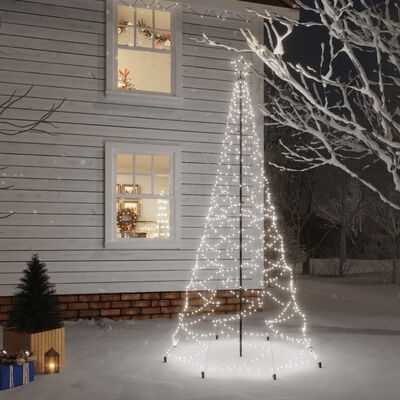 vidaXL Christmas Tree with Spike Cold White 500 LEDs 300 cm | vidaXL.com.au