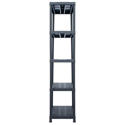 vidaXL Storage Shelf Rack Black 500 kg 90x60x180 cm Plastic | vidaXL.com.au