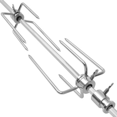 vidaXL BBQ Rotisserie Spit with Motor Steel 1000 mm | vidaXL.com.au