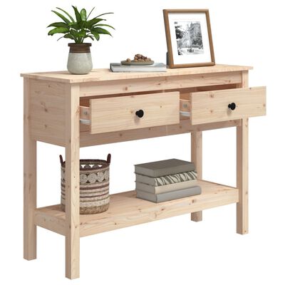 vidaXL Console Table 100x35x75 cm Solid Wood Pine | vidaXL.com.au