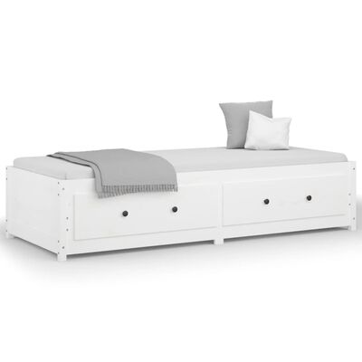 vidaXL Day Bed without Mattress White 90x190 cm Single Single Solid ...
