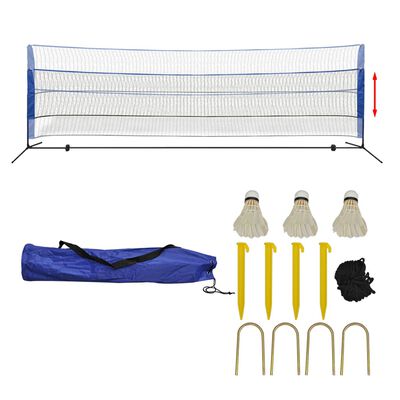 vidaXL Badminton Net Set with Shuttlecocks 500x155 cm | vidaXL.com.au