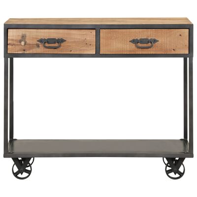 vidaXL Console Table 90x35x74 cm Solid Reclaimed Wood | vidaXL.com.au