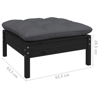 vidaXL 4 Piece Garden Lounge Set with Cushions Solid Pinewood | vidaXL ...