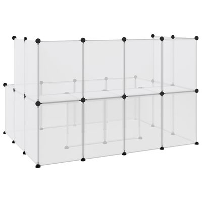 vidaXL Small Animal Cage Transparent 143x107x93 cm PP and Steel ...