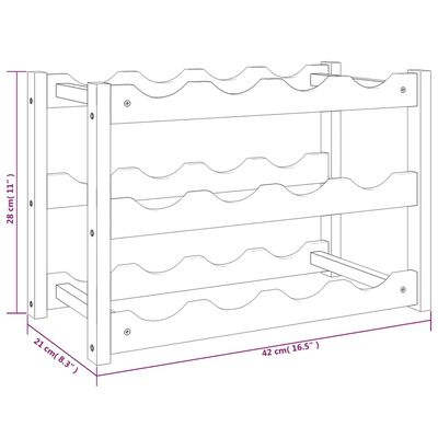 vidaXL Wine Rack for 12 Bottles Solid Wood Walnut | vidaXL.com.au