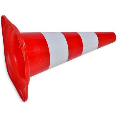10 Reflective Traffic Cones Red and White 50 cm | vidaXL.com.au