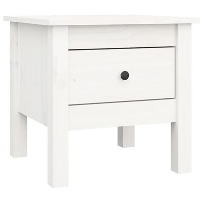 vidaXL Side Table White 40x40x39 cm Solid Wood Pine | vidaXL.com.au