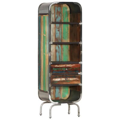 vidaXL Highboard Multicolour 40x30x126 cm Solid Wood Reclaimed | vidaXL ...