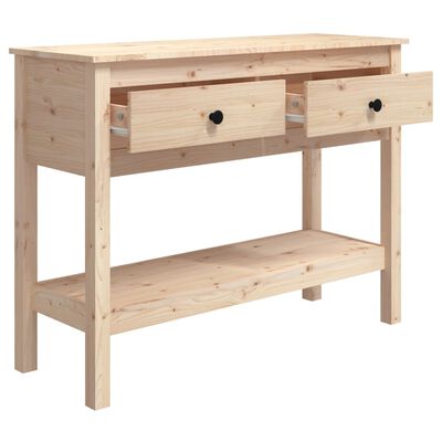vidaXL Console Table 100x35x75 cm Solid Wood Pine | vidaXL.com.au