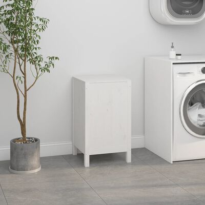 vidaXL Laundry Box White 44x44x76 cm Solid Wood Pine | vidaXL.com.au