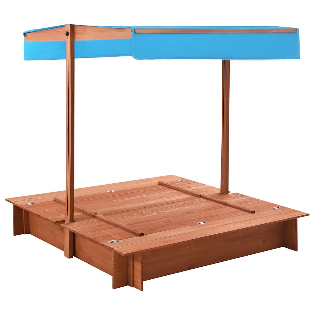 vidaXL Sandbox with Roof Firwood 122x120x123 cm | vidaXL.com.au