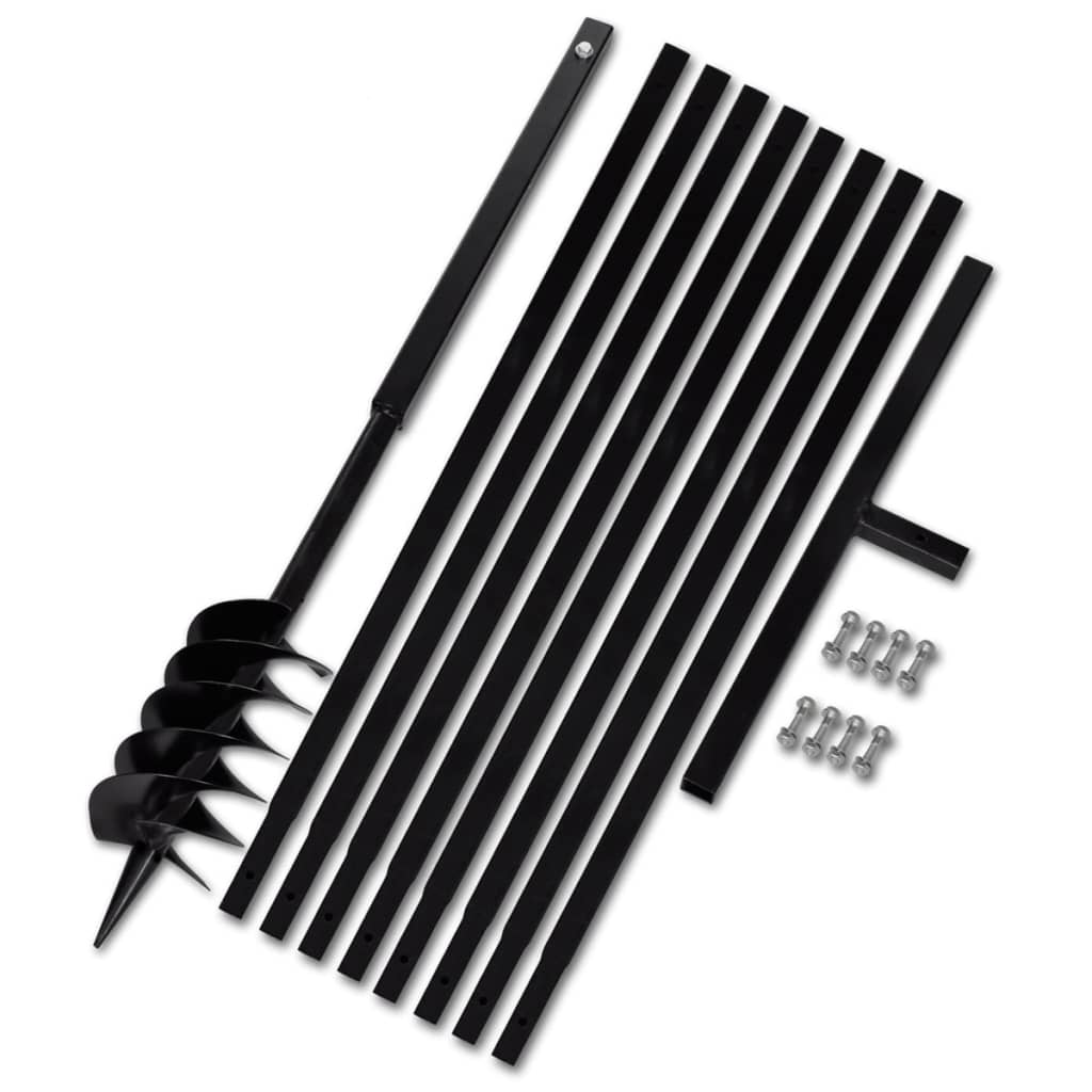 Ground Drill with Handle 120 mm with Extension Tube 9 m Steel | vidaXL ...