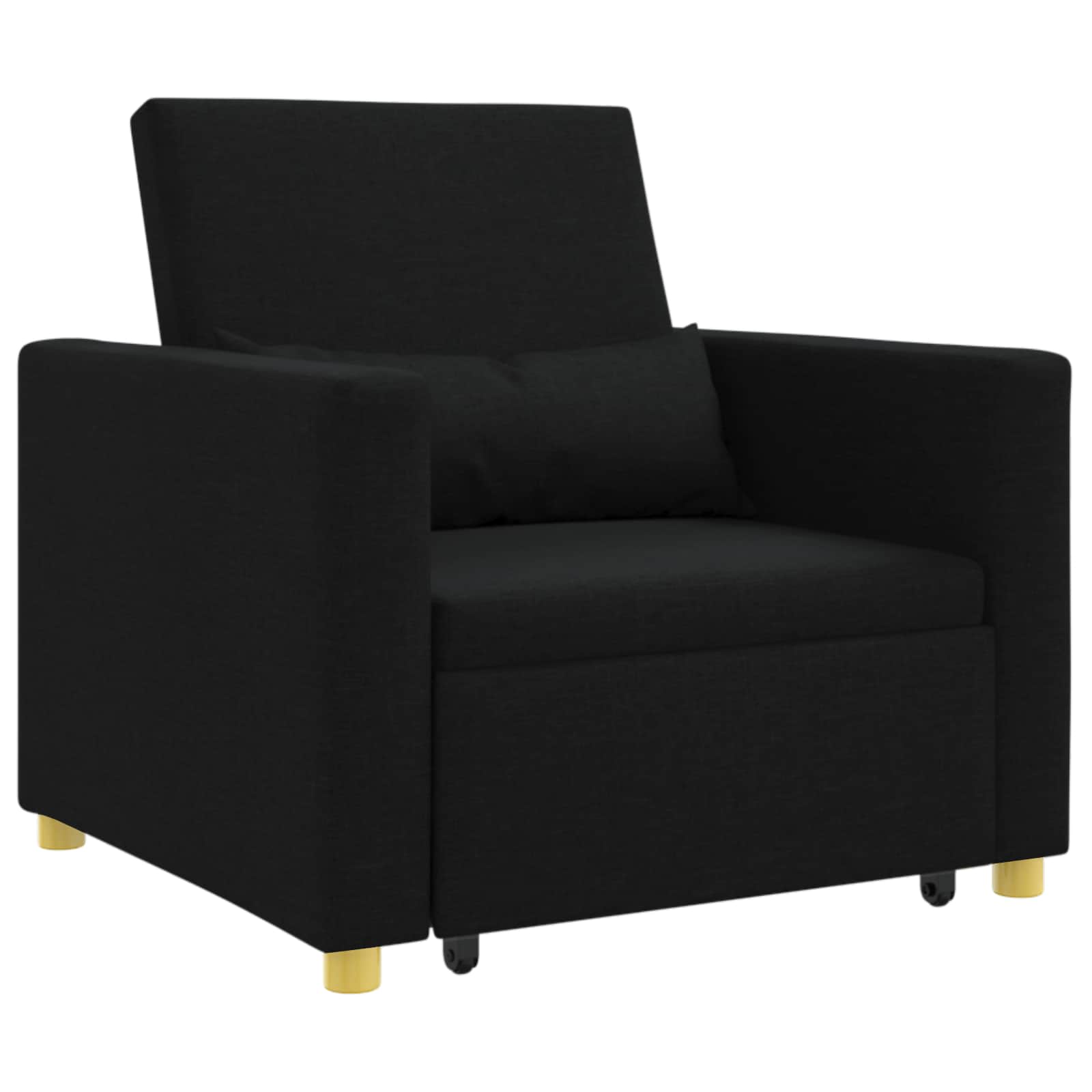 vidaXL Pull out Sofa Bed Single Black 90 x 165 x 87 cm Fabric | vidaXL ...