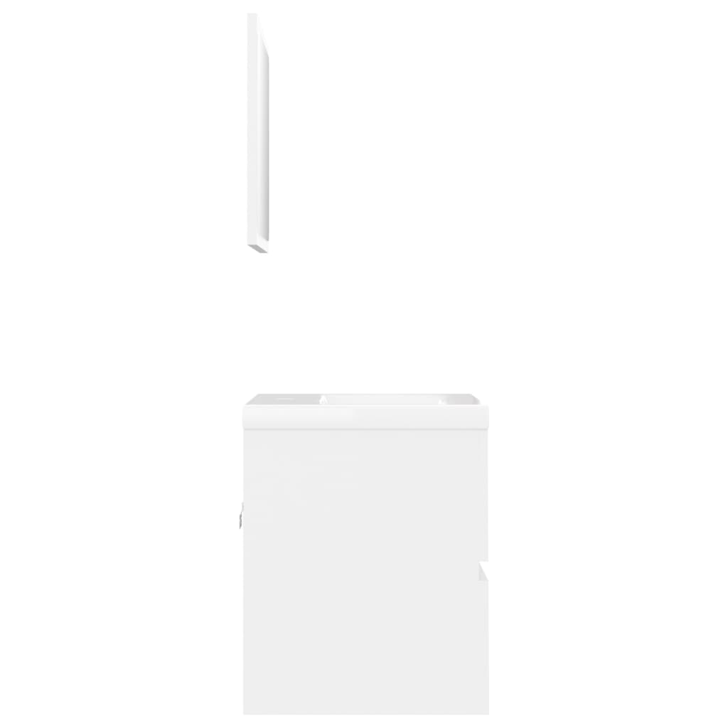 vidaXL Bathroom Furniture Set White Engineered Wood | vidaXL.com.au