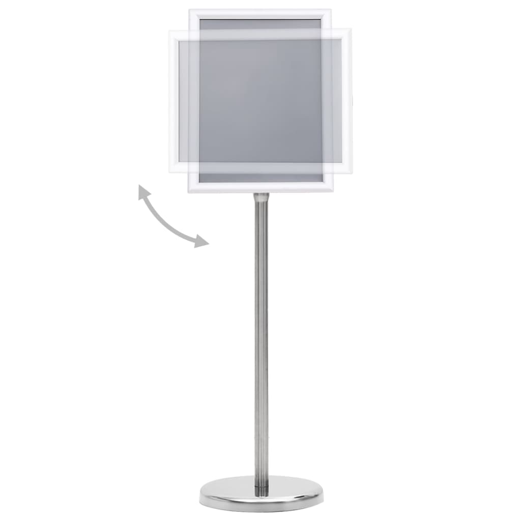 vidaXL A4 Pedestal Poster Stand Silver Aluminium Alloy | vidaXL.com.au