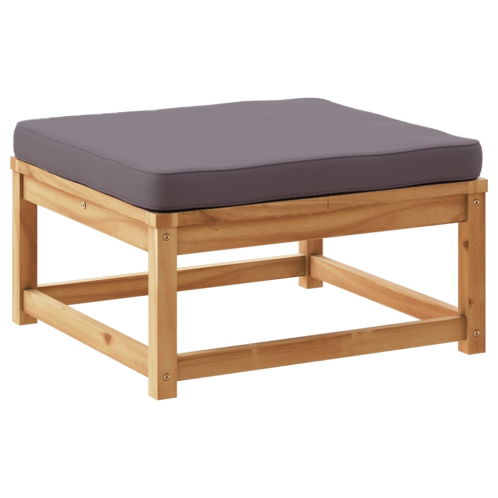 vidaXL Garden Footstool with Cushions Solid Wood Acacia | vidaXL.com.au