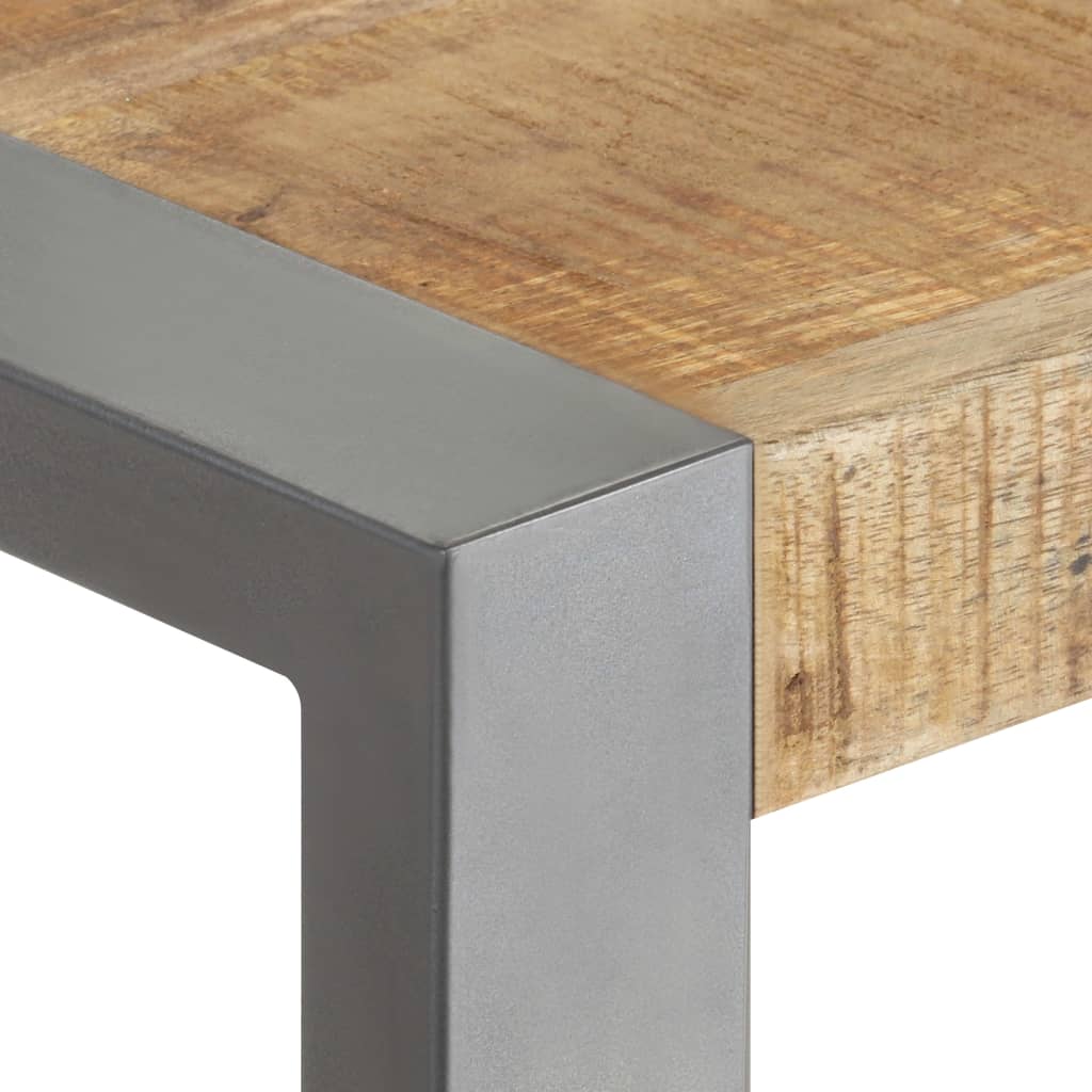 vidaXL Dining Table 60x60x75 cm Solid Rough Mango Wood | vidaXL.com.au