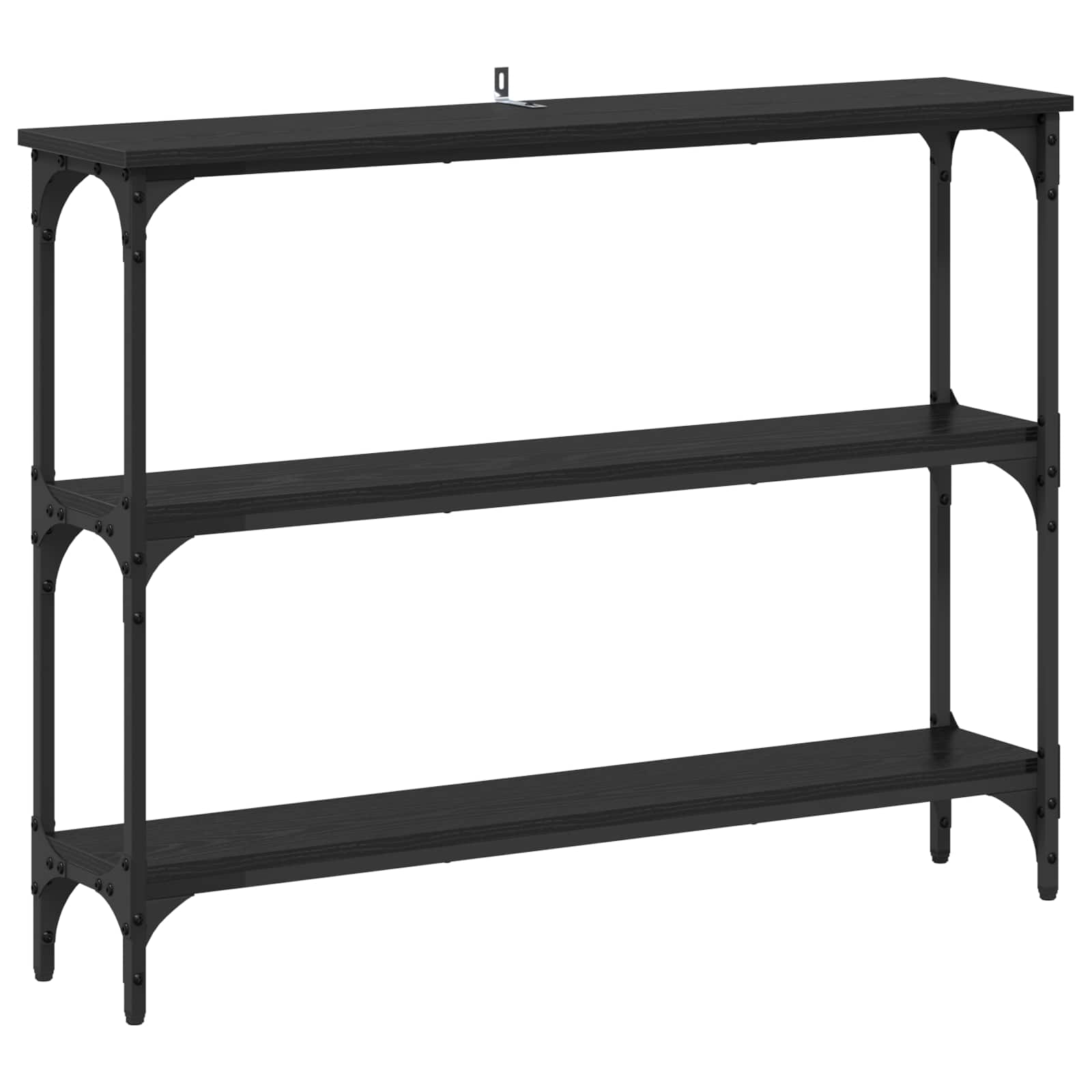 vidaXL Console Table Black oak 100 x 22.5 x 75 cm Engineered Wood ...