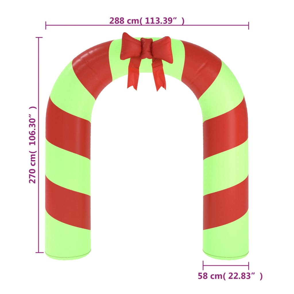 vidaXL Christmas Inflatable Arch Gate LED 270 cm | vidaXL.com.au