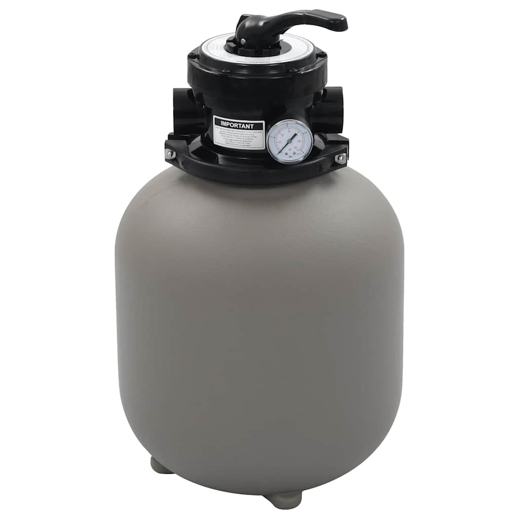 vidaXL Pool Sand Filter with 4 Position Valve Grey 350 mm | vidaXL.com.au