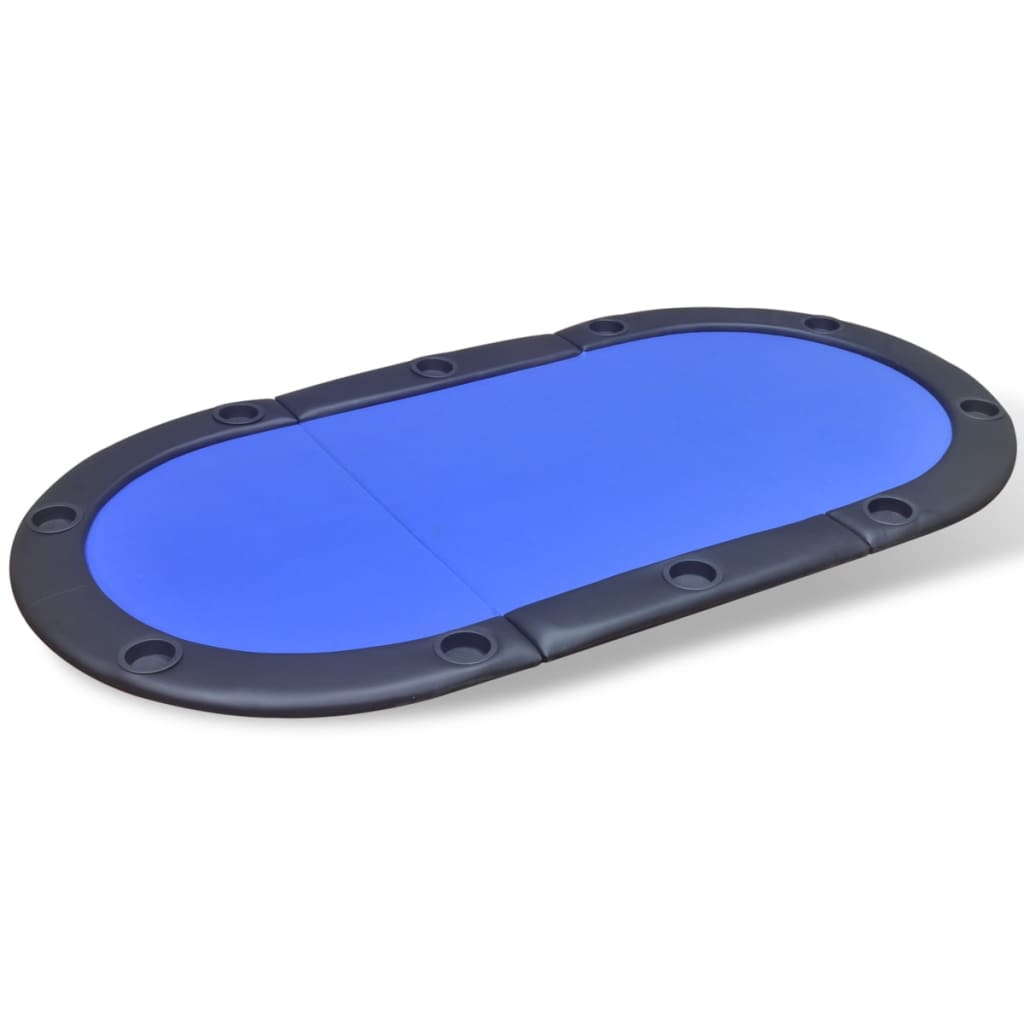 vidaXL 10-Player Foldable Poker Tabletop Blue | vidaXL.com.au