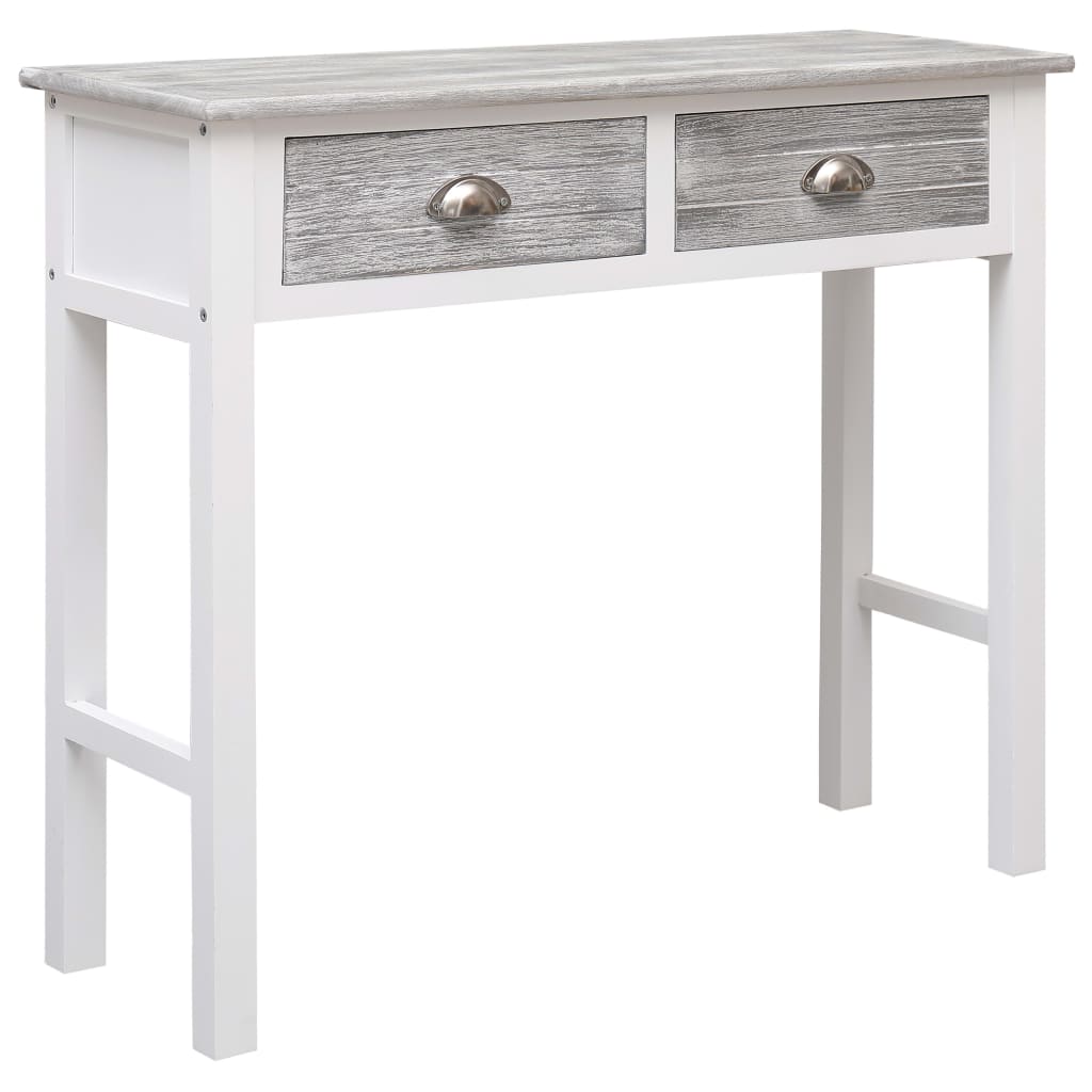 vidaXL Console Table Grey 90x30x77 cm Wood | vidaXL.com.au