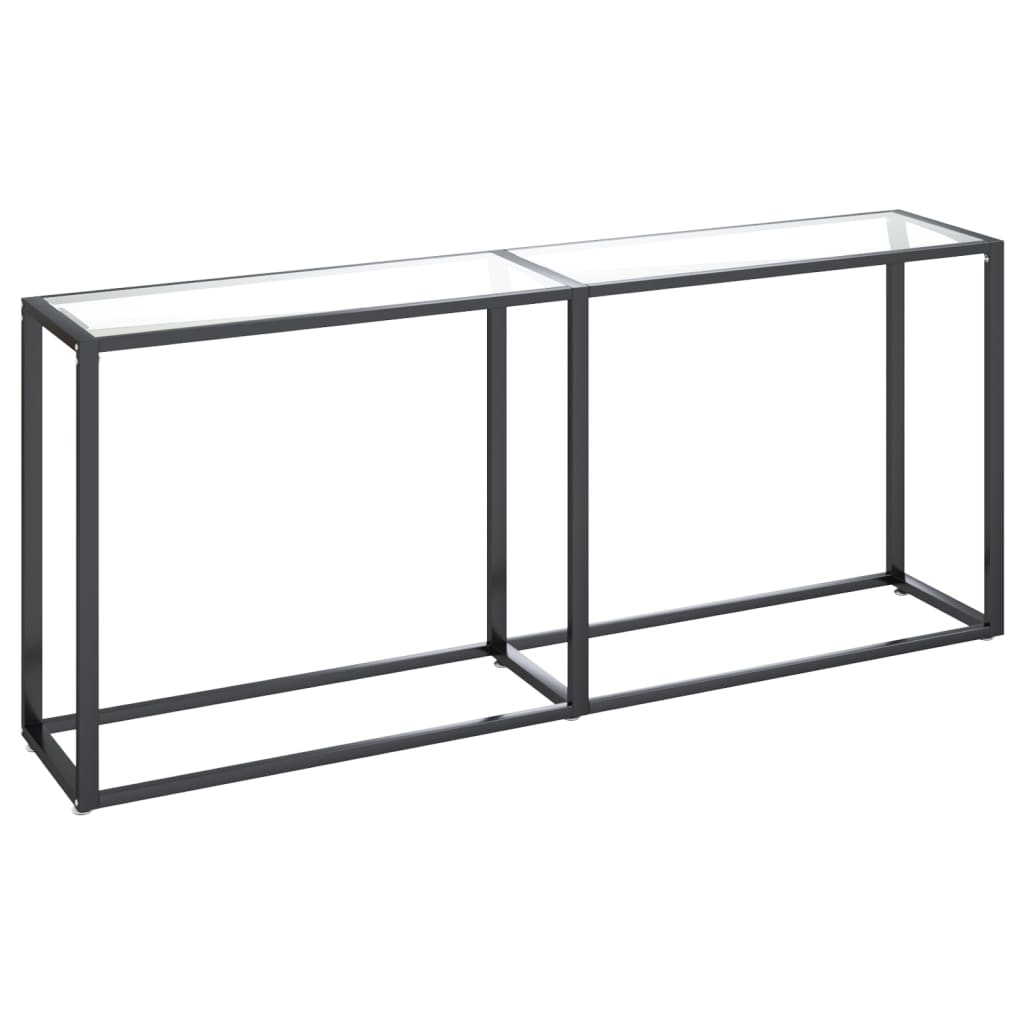 vidaXL Console Table Transparent 180x35x75.5cm Tempered Glass | vidaXL ...