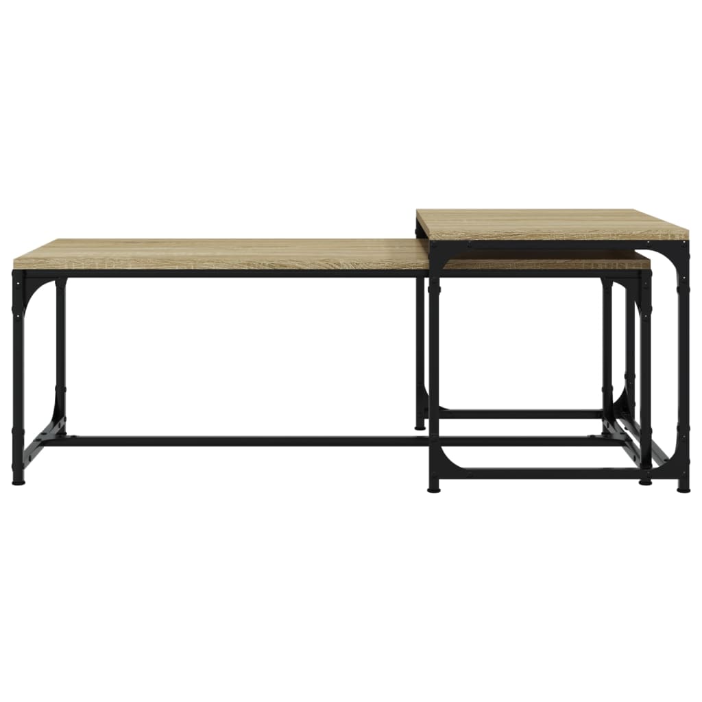 vidaXL Coffee Tables 2 pcs Sonoma Oak Engineered Wood | vidaXL.com.au